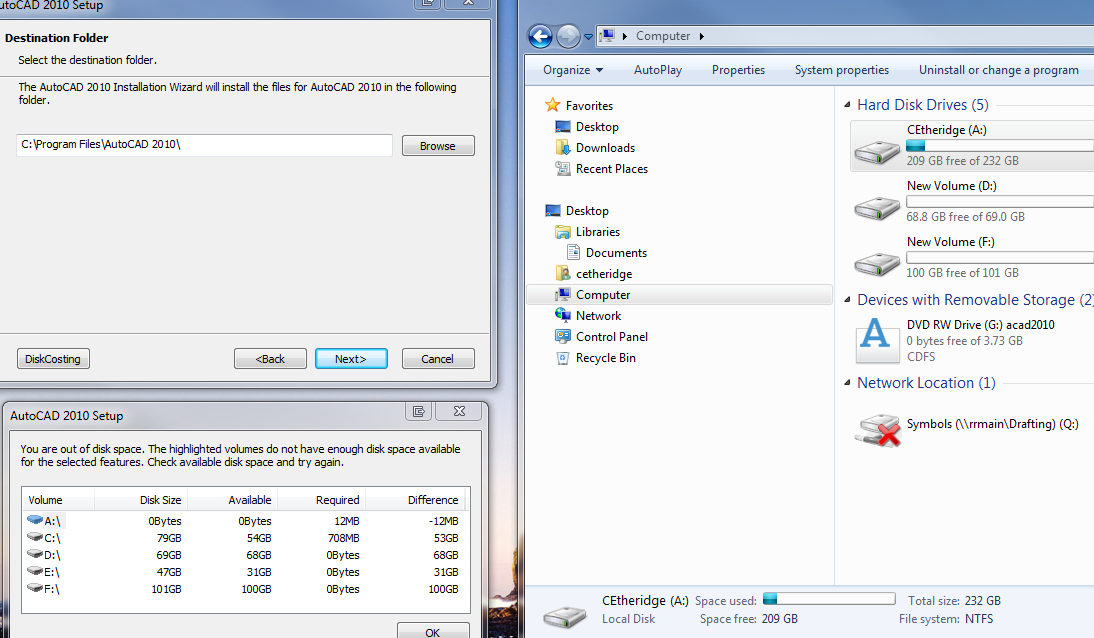 AutoCAD 2010 Not Recognizing Available Free Memory - Autodesk Community