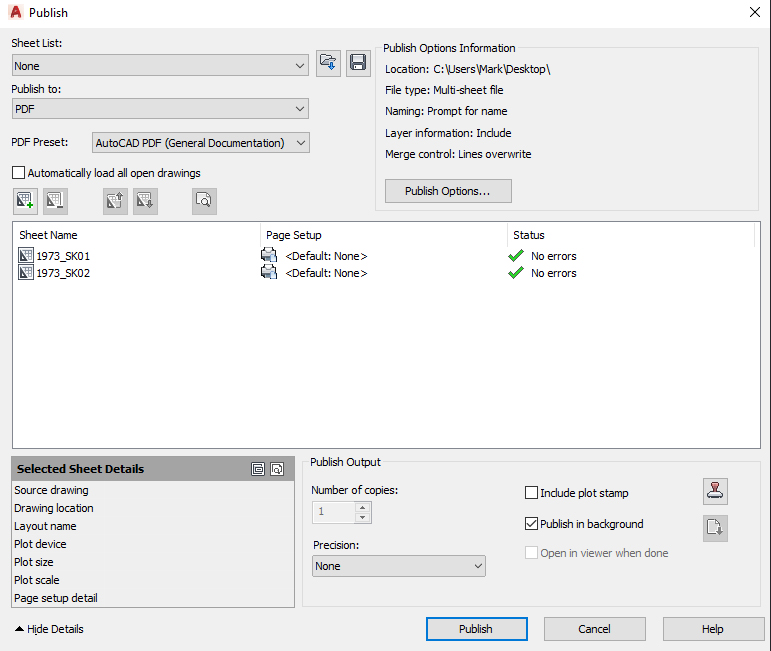 Solved: AutoCAD LT2019 Publish to PDF: ERROR:Error - Autodesk Community