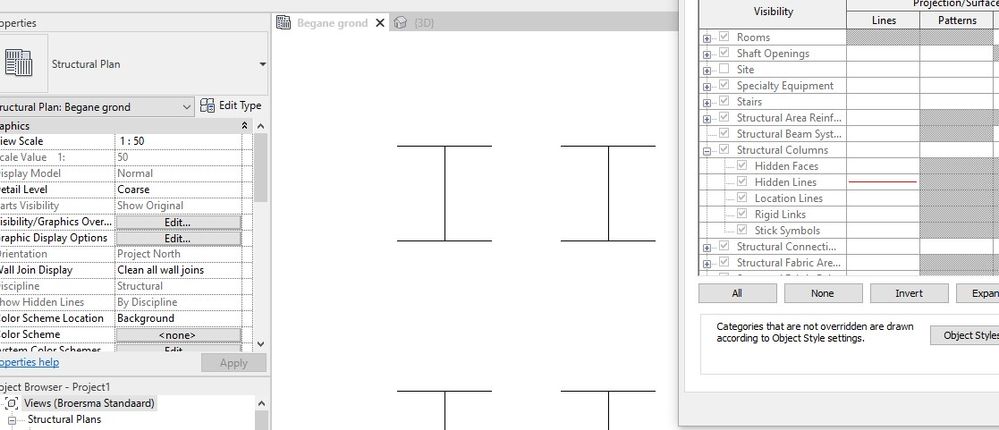 Structural Columns not showing hidden below. - Autodesk Community