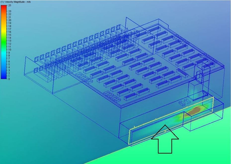 Autodesk CFD - Wind velocity at the end of wind tunnel is unusually ...