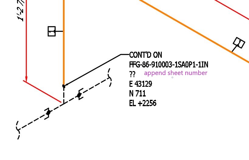 Map Attribute for Other Connected Pipe Lines Sheet Continuation ...
