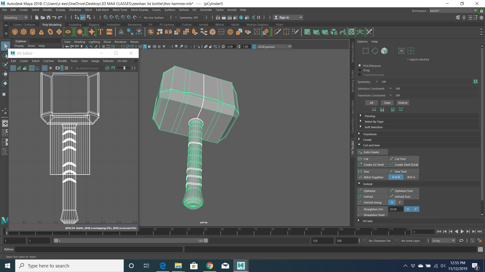 Maya 2018- Components not shown in UV Editor - Autodesk Community