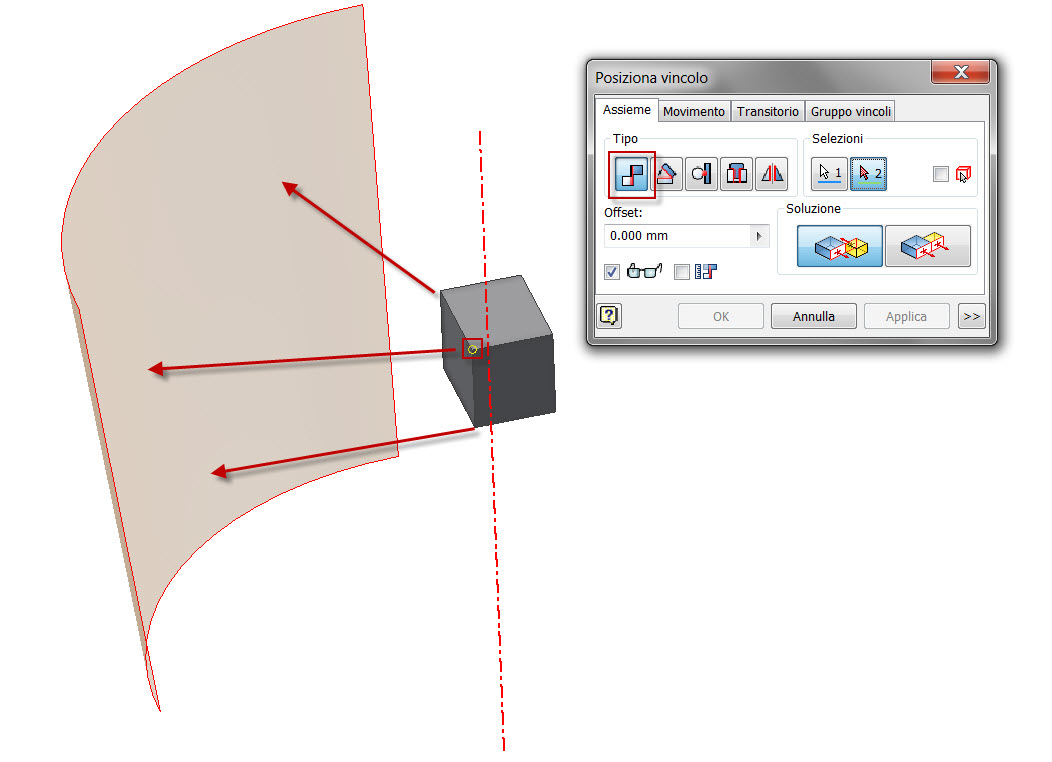 Mate constraint supports VERTEX to FACE/SURFACE selection - Autodesk ...