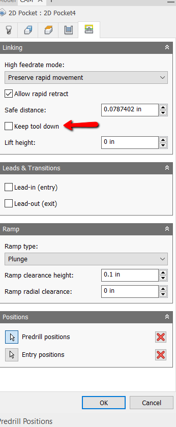 Solved: Pre-drill Entry/Exit points for 2D Contour in Inventor 2020 CAM ...