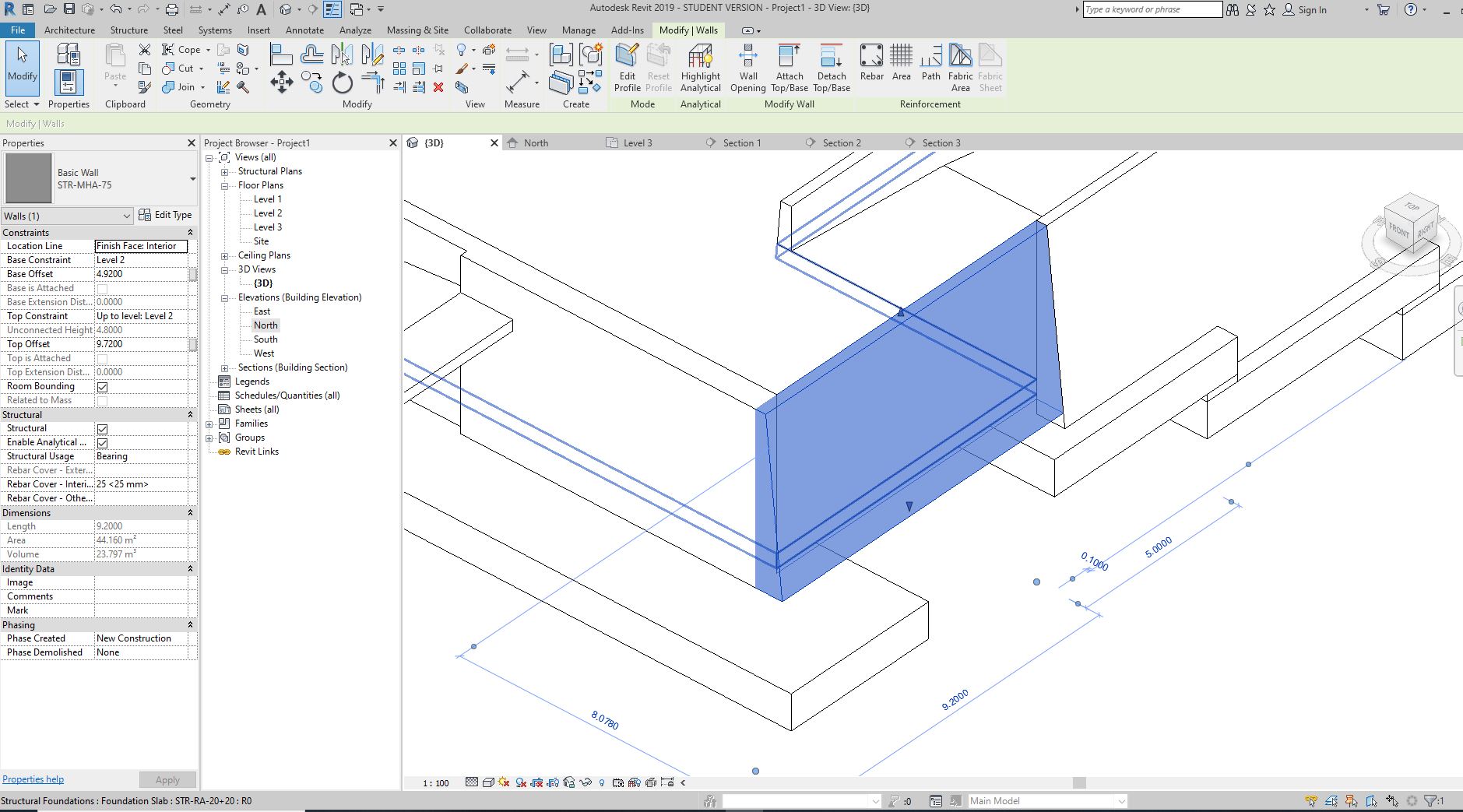 Solved: Variable thickness wall disappears foundation - Autodesk Community