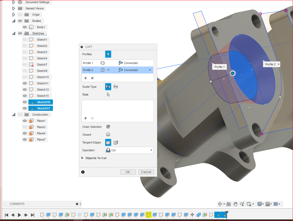 Solved: Getting 2 shaped holes to form together - Autodesk Community