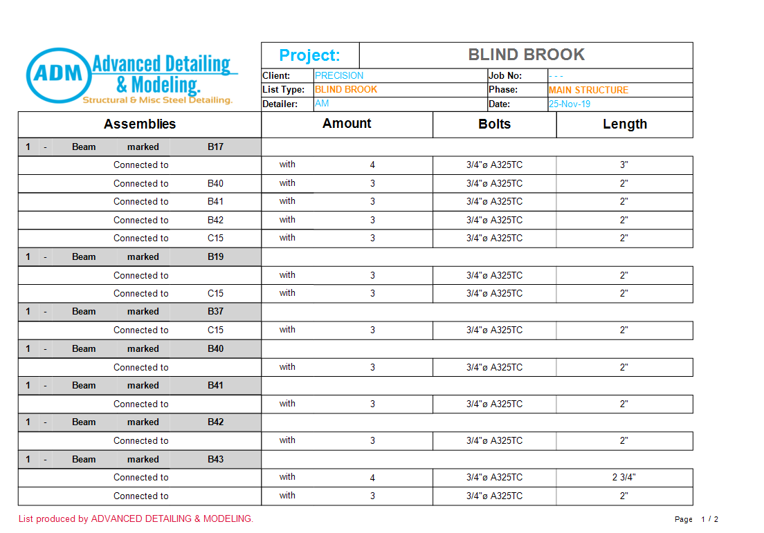 Solved: Point to Point Bolt List - Autodesk Community