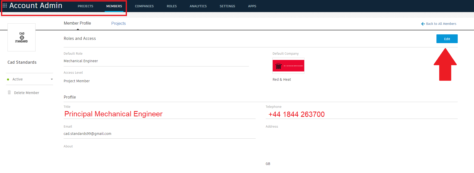Project Members Information Details - Autodesk Community