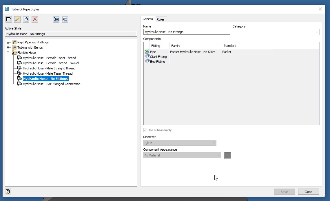 Inventor 2019 Tube and Pipe - Cannot choose - Autodesk Community