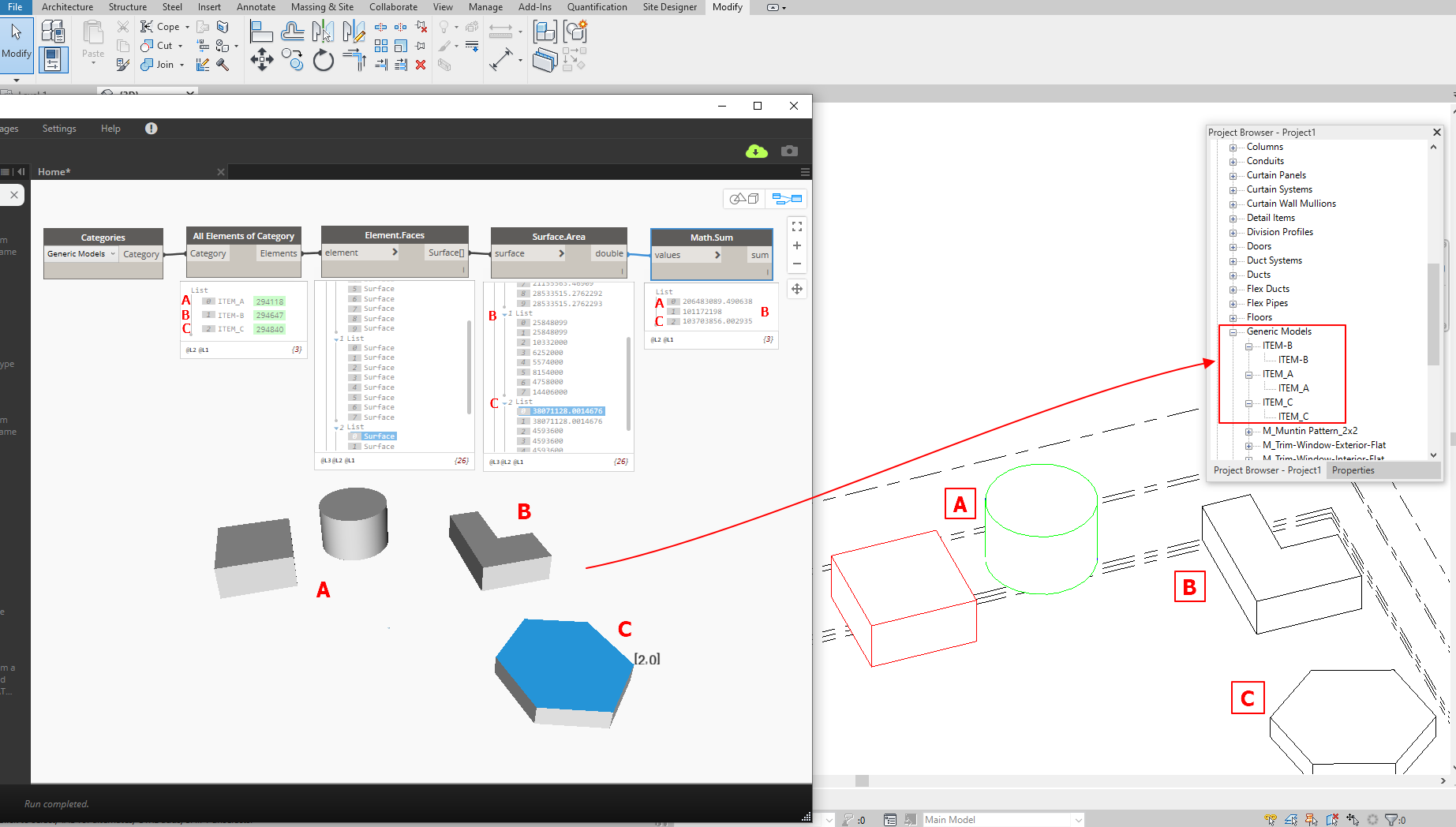 Solved: How to get the area of a surface from generic model with dynamo? - Autodesk Community