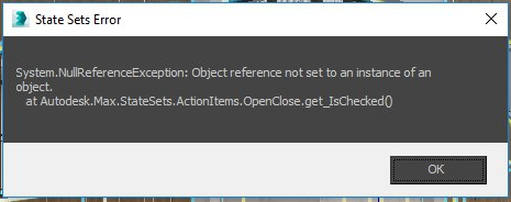 Решено: Ошибка наборов состояний System.NullReferenceException при запуске 3ds Max18 - Autodesk ...