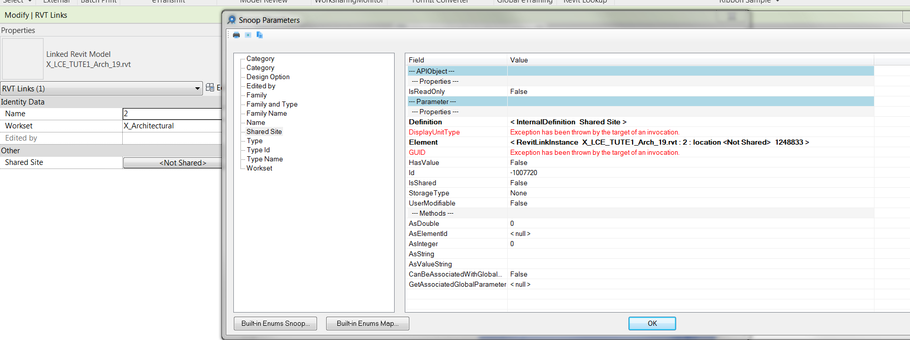 Solved: Where is the Shared Site property for Revit link instances ...