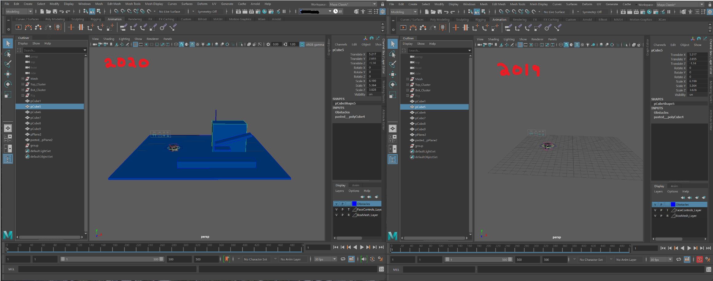 Maya 2019 - Objects disappear / are hidden when reopening scene ...