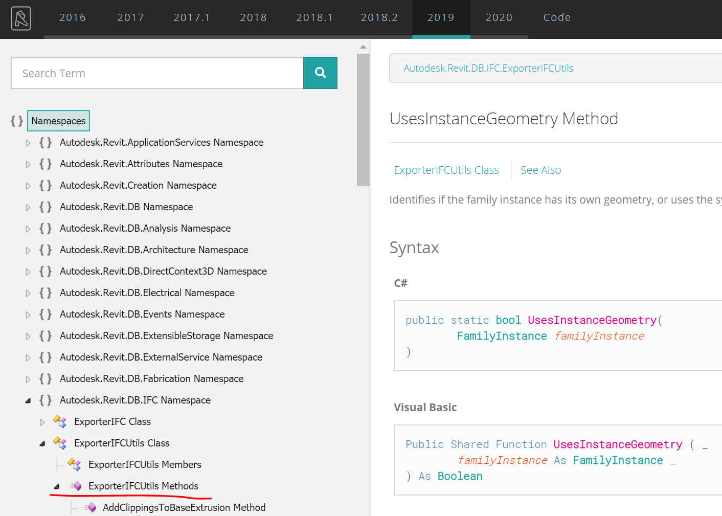 Solved: FamilyInstance.UsesInstanceGeometry depreciated but not documented anywhere? - Autodesk ...