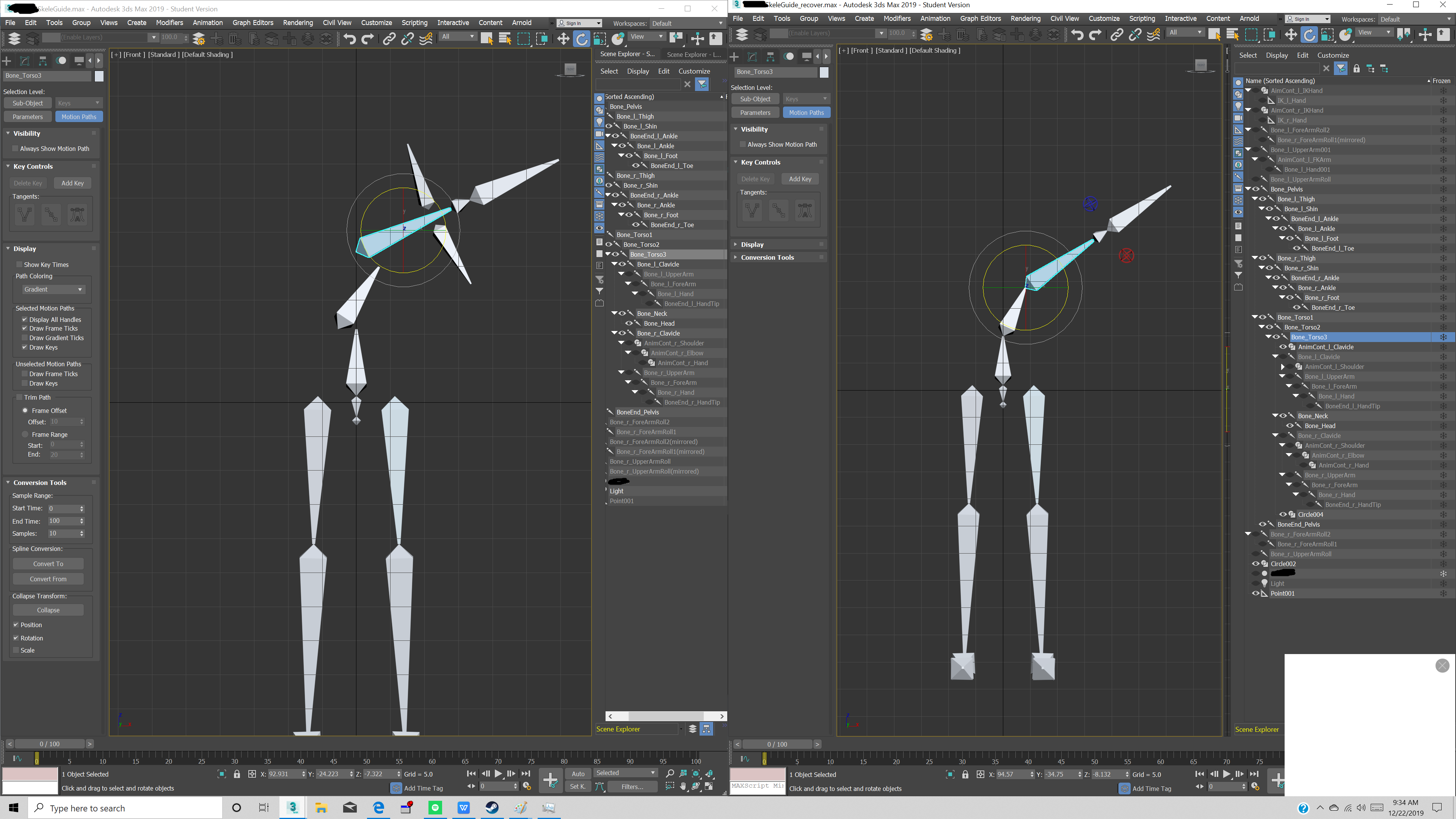 Skeleton rotates and stretches bones - Autodesk Community