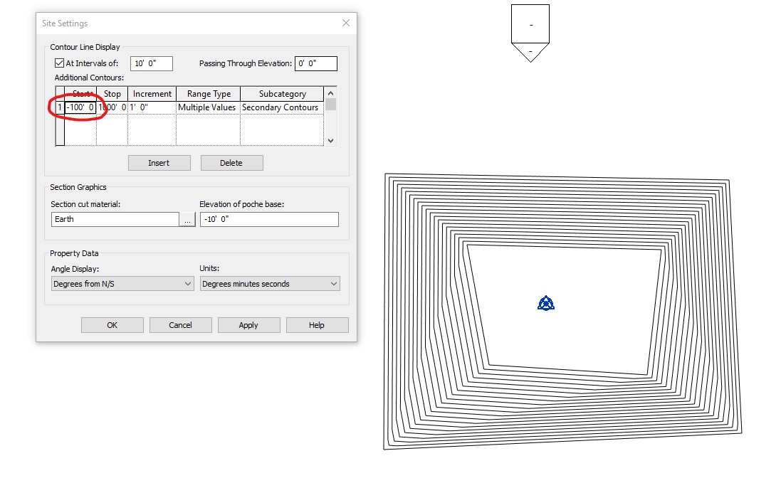 Solved: Contours below 0'-0" not showing - Autodesk Community