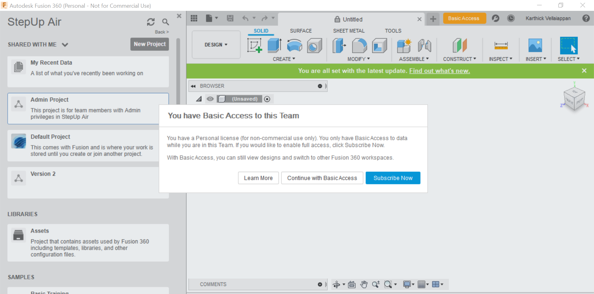 Solved: Basic Access in Startup License - Autodesk Community