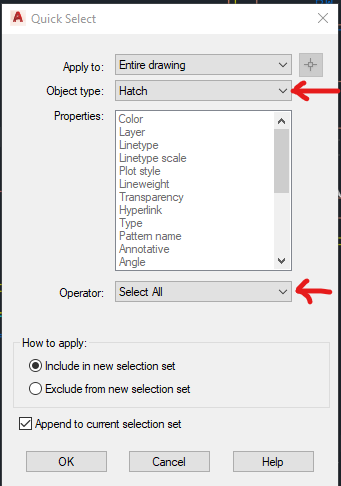 Solved: Select all hatches with lisp - Autodesk Community