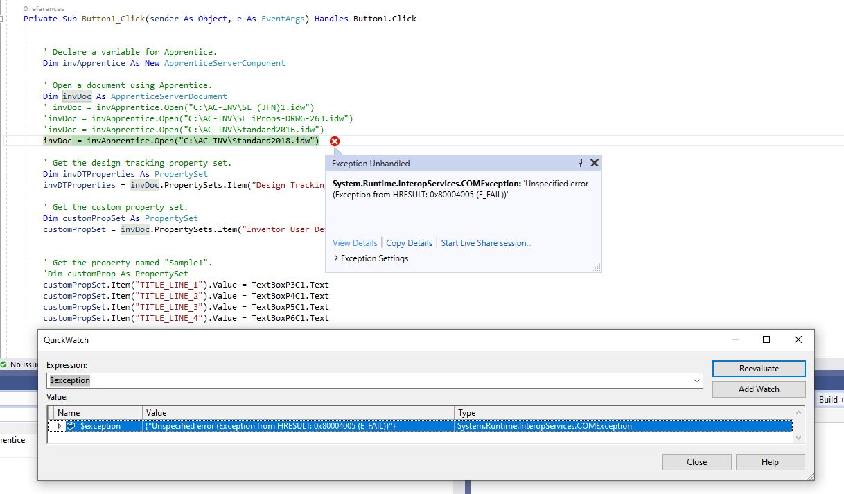 read iproperty values using VB.net - Autodesk Community