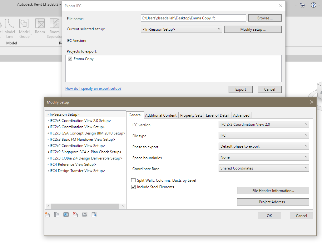 Revit LT export to ifc empty! - Autodesk Community