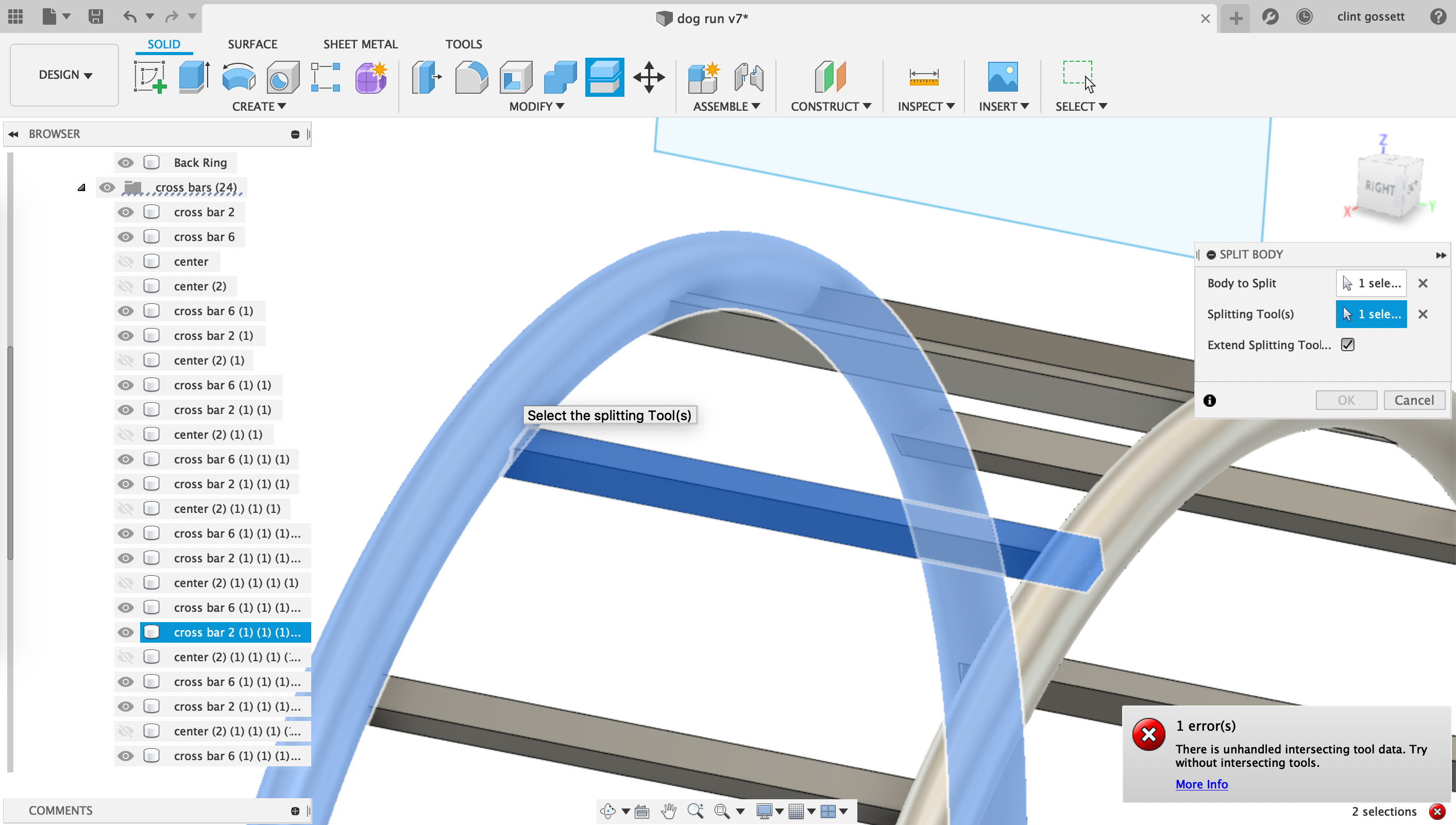 Solved: How to Split a Rectangular Body (Square Tube) Around A Taurus (Round Tube) - Autodesk ...