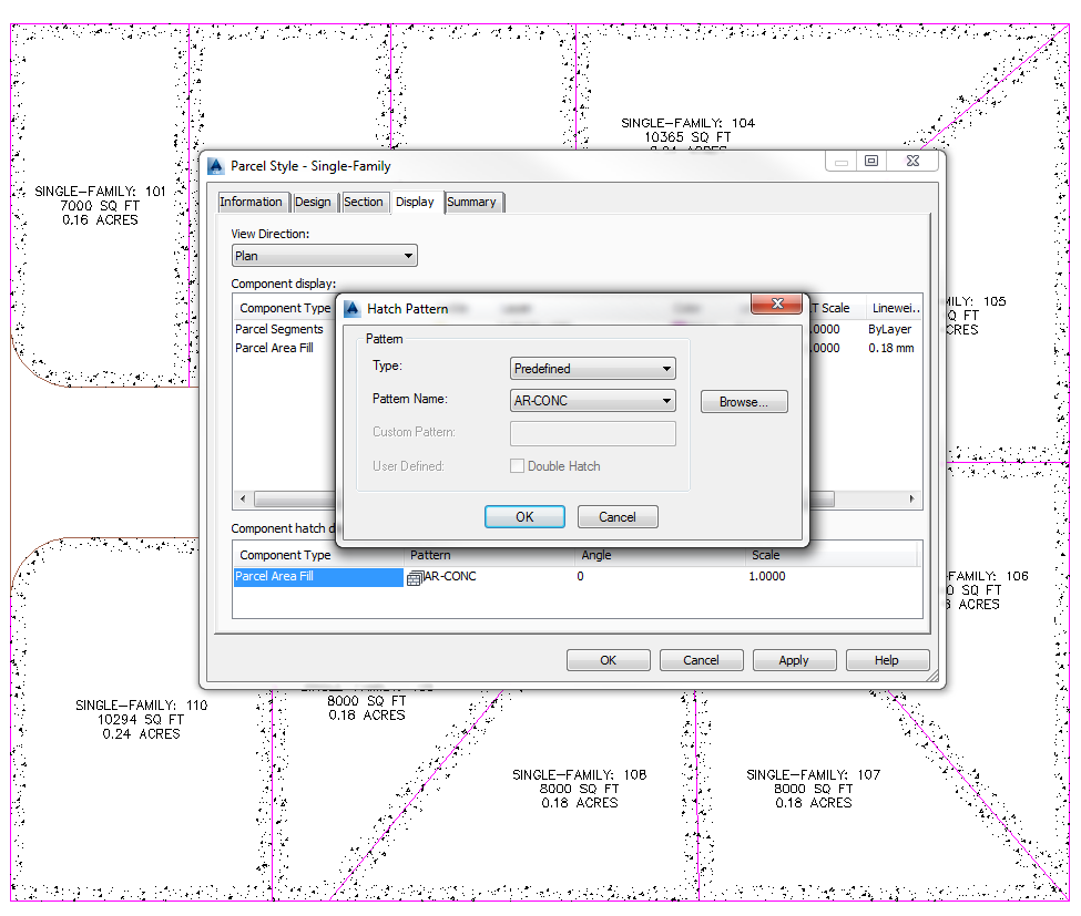 Concrete pattern in Parcel Hatch - Autodesk Community