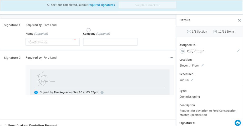 Required Signatures on Reviews - Autodesk Community