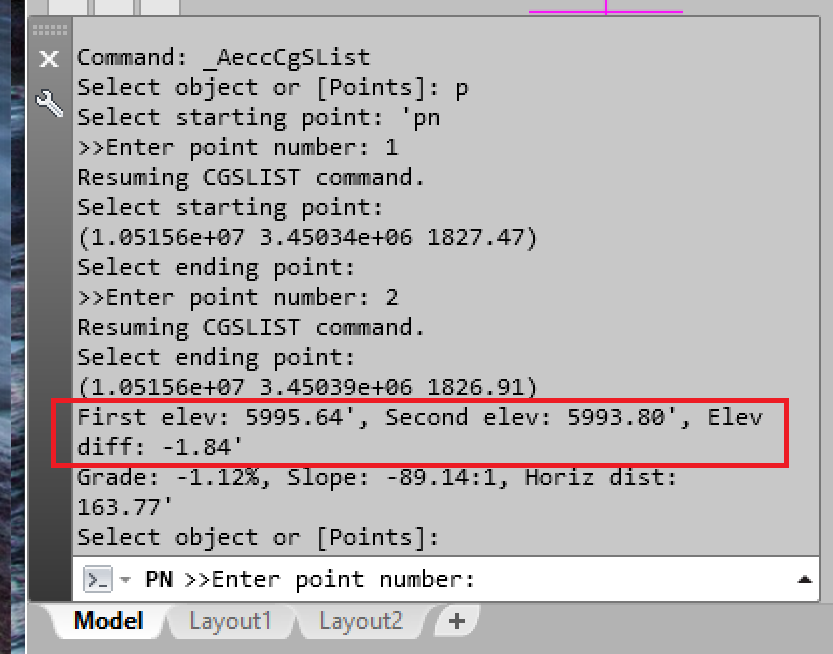 Solved: How to find elevation difference between two cogo points - Autodesk Community