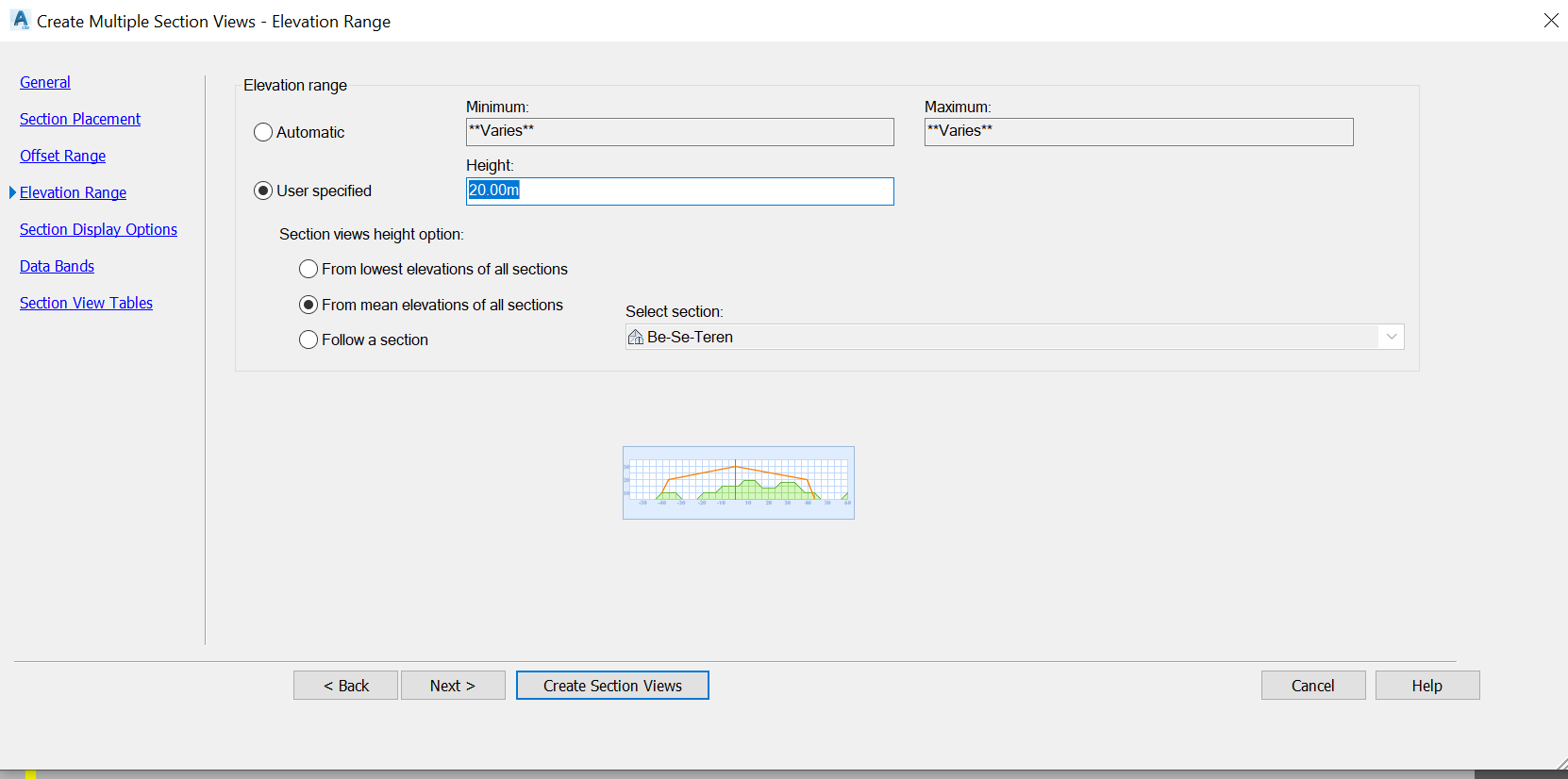 Elevation issues when creating multiple section views - Autodesk Community