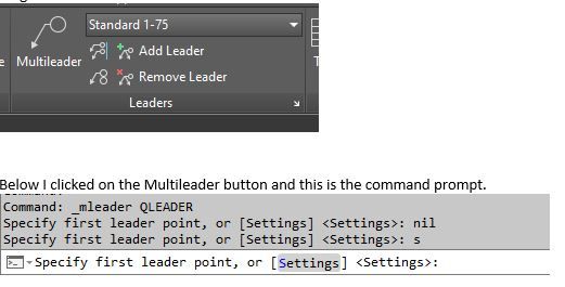 Multileader defaulted to Qleader - Autodesk Community