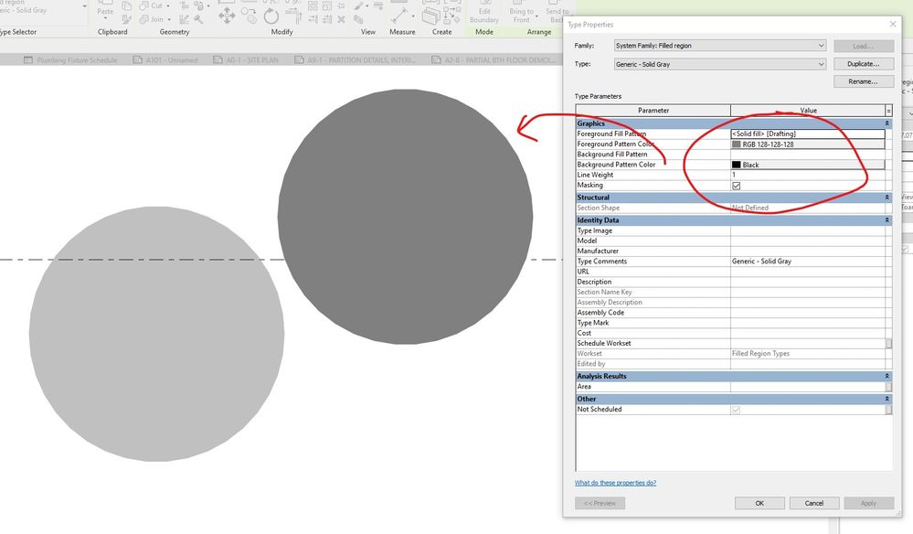 Unable to make filled region Transparent. - Autodesk Community