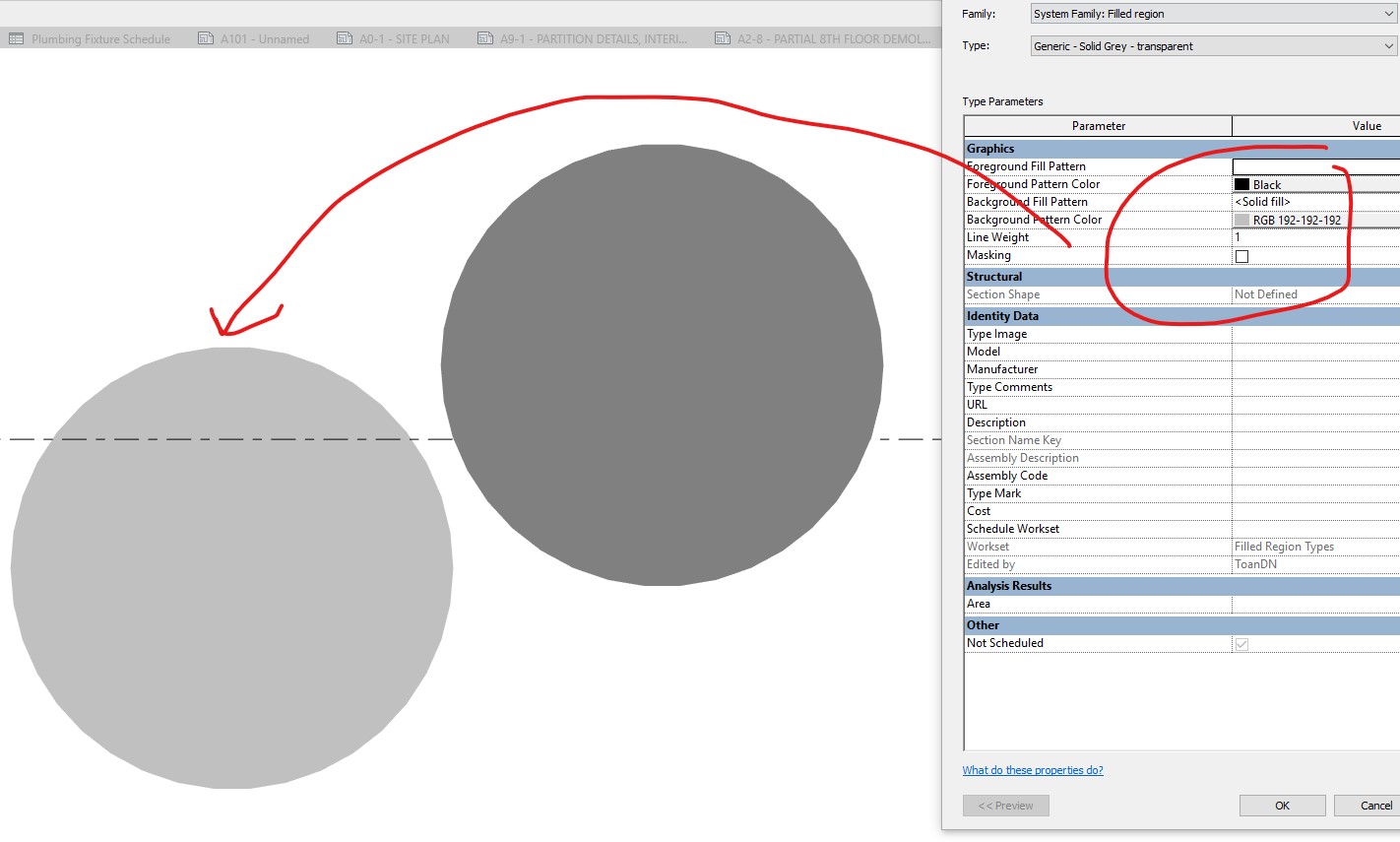 Unable to make filled region Transparent. - Autodesk Community