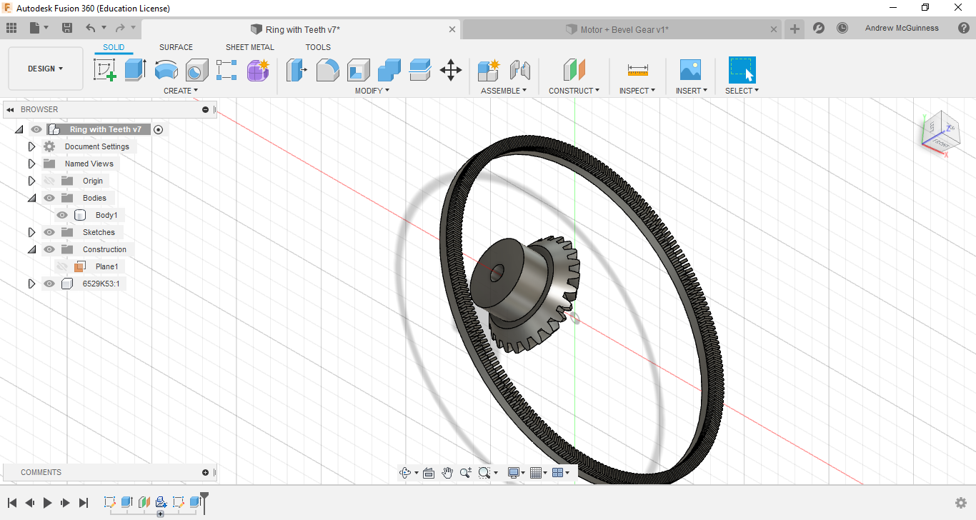 Trying to build a circular track for a bevel gear - Page 2 - Autodesk ...