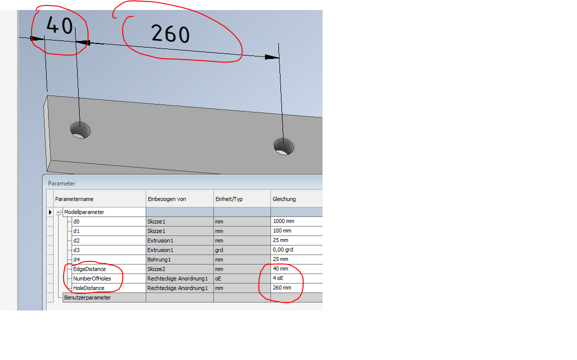 Smart dimensions for patterns (show #, spacing, and total distance ...