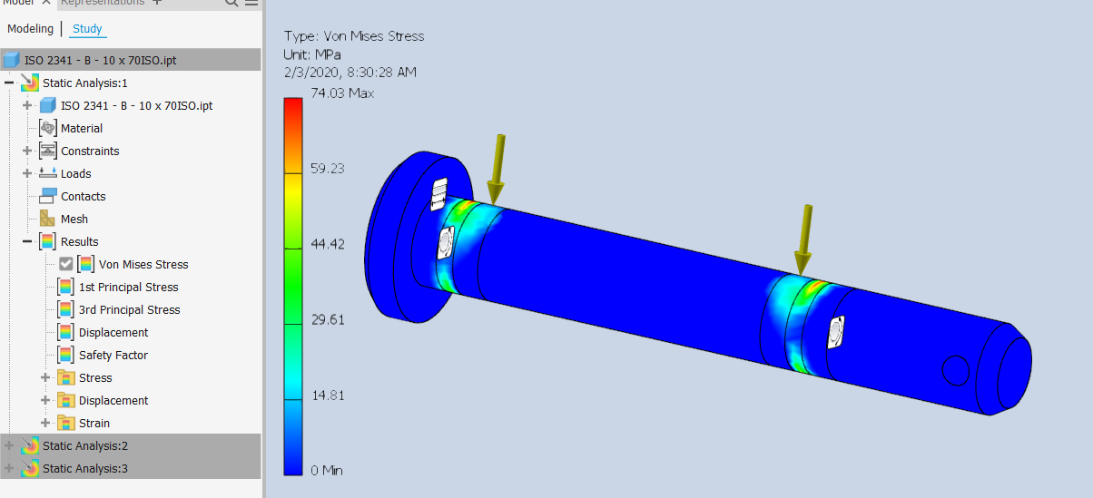 Inventor FEA of sliding square tubes with a pin in center - Autodesk ...