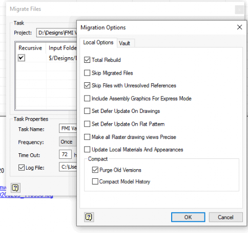 Task Scheduler - Migrate Task does not check-in files (2020) - Autodesk Community