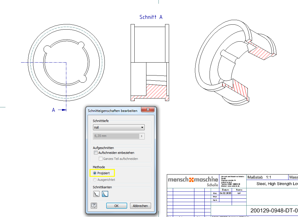 Gelöst: Wie in Inventor ein isometrischer Dreiviertelschnitt in Zeichnung erstellen? - Autodesk ...