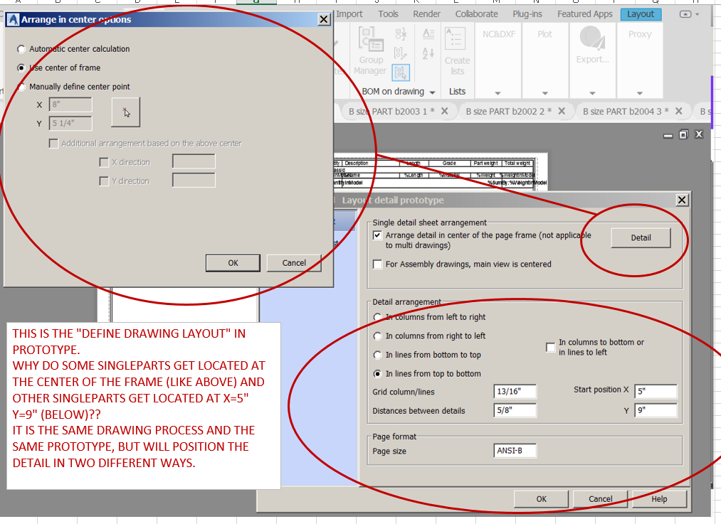 Solved: Help. singlepart detail is not centered in drawing frame - Autodesk Community