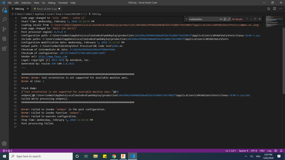 Solved: FANUC 5 Axis post processor HELP - Autodesk Community