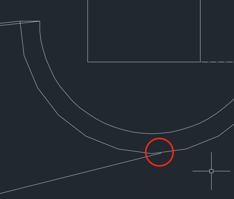 Solved: Can't find an intersection point on an arc line - Autodesk Community