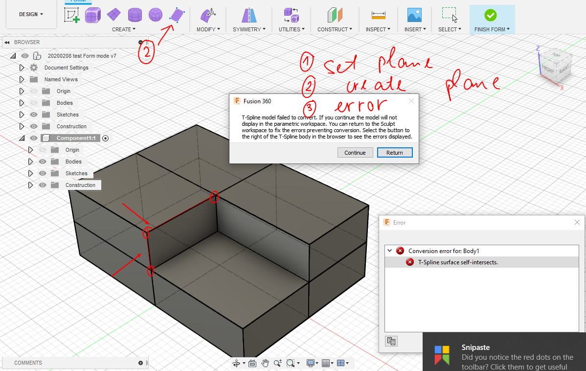 Solved: How to subtract cube in Form mode? - Autodesk Community
