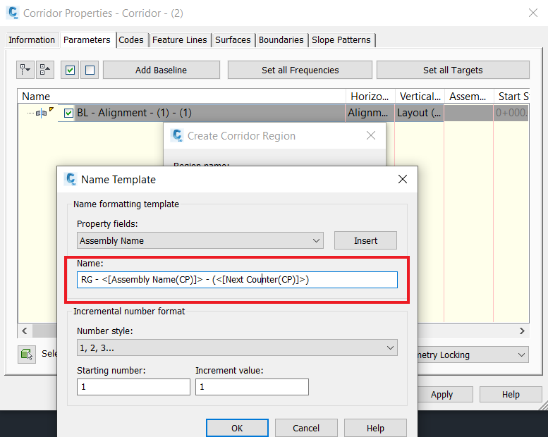 Solved: Naming corridor regions - Autodesk Community