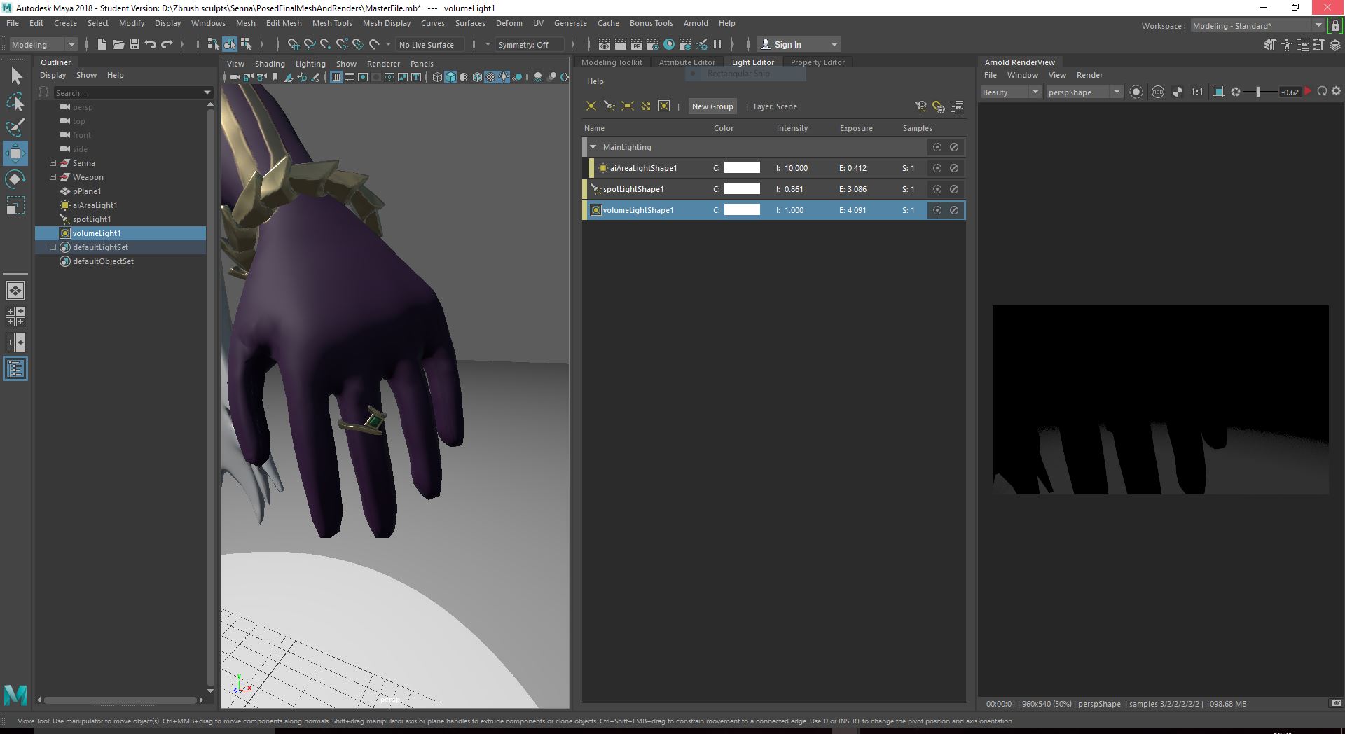 Character and textures not showing in Arnold. - Autodesk Community