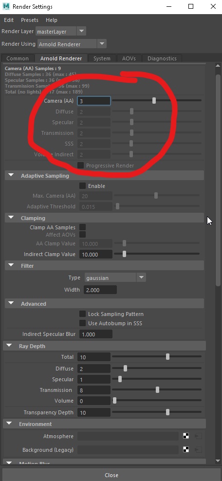 Solved: Certain sampling settings are greyed out in Arnold...just want ...