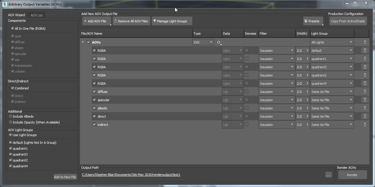 3dsmax Arnold AOV Setup - Autodesk Community