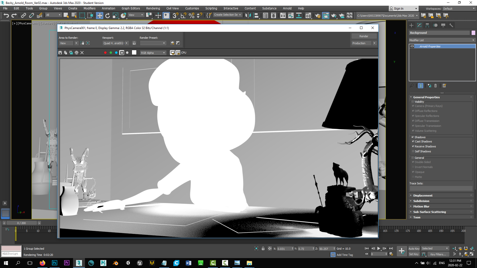 Solved: Arnold Matte Shadow and Arnold Properties Modifier - Turn off self shadows - Autodesk ...
