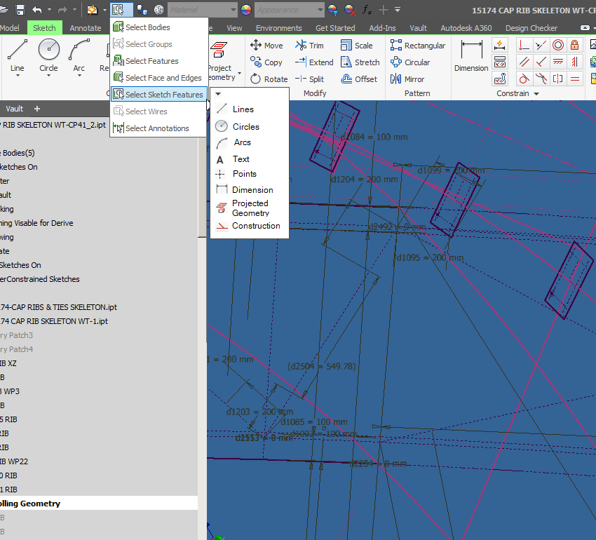 Line type selection within sketch - Autodesk Community