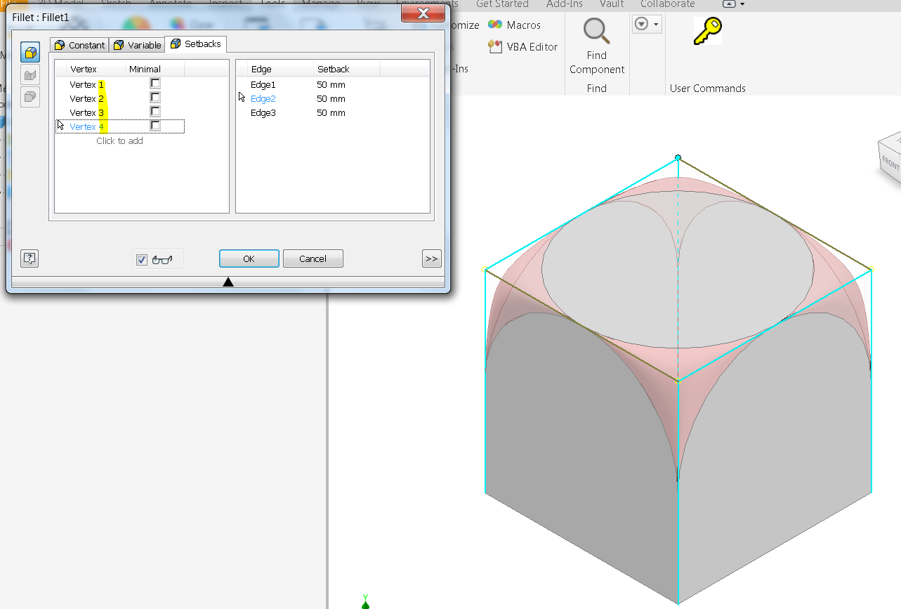 Solved: How to make a 3D cubical fillet on the corner of a subject ...
