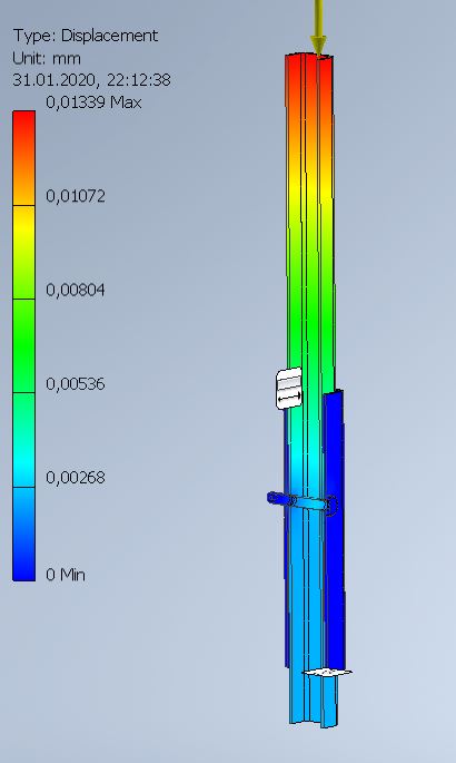 Inventor FEA of sliding square tubes with a pin in center - Autodesk ...