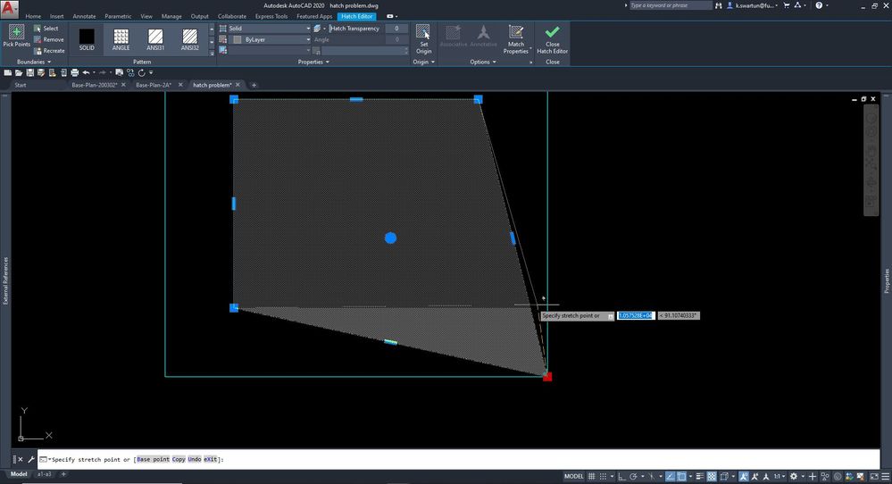Solved: Hatch transparency can't work when selecting hatch editing ...